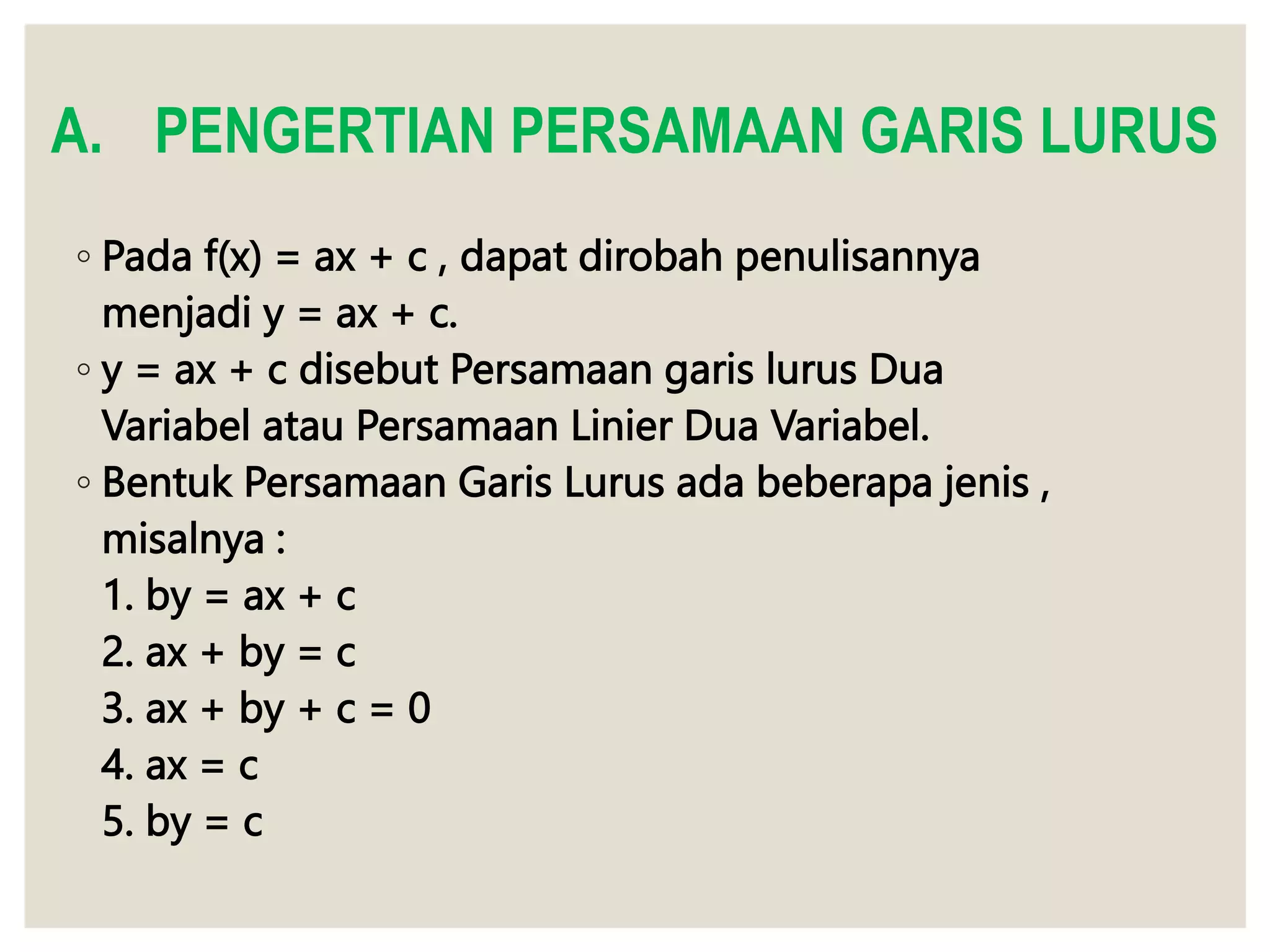 BAB 4 PERSAMAAN GARIS LURUS.ppt
