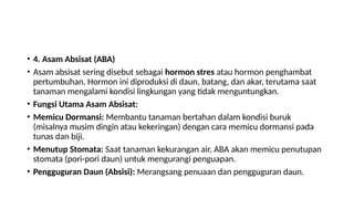 Kompetensi Dasar dan Fungsi Hormon dalam Persyaratan Tumbuh Tanaman | PPTX
