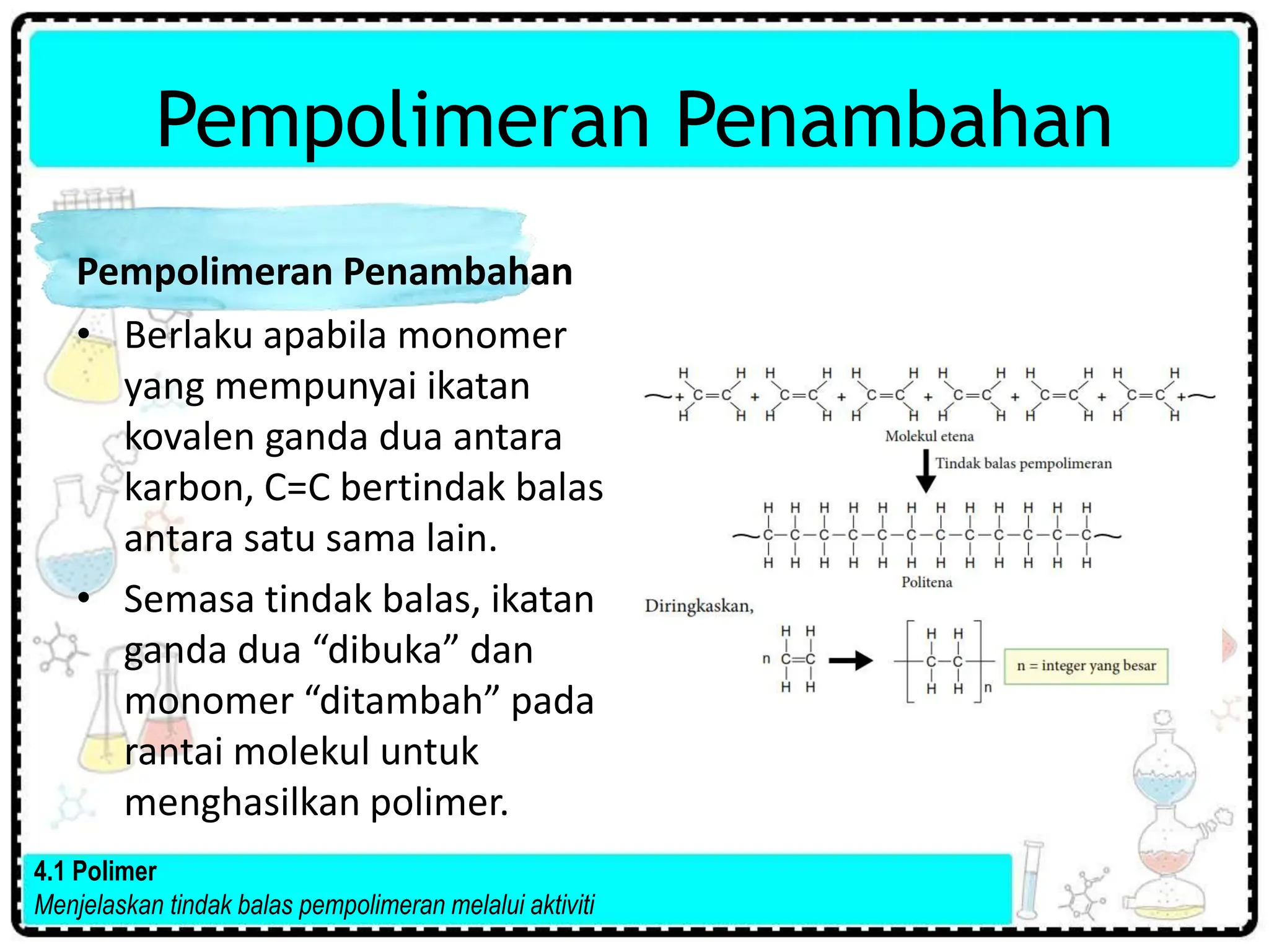 BAB 4 KIMIA TINGKATAN 5 TAJUK : POLIMER | PPTX