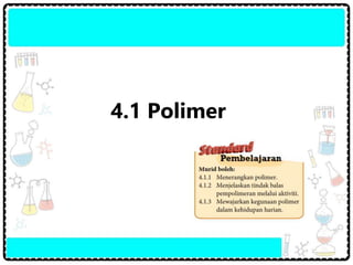 BAB 4 KIMIA TINGKATAN 5 TAJUK : POLIMER | PPTX