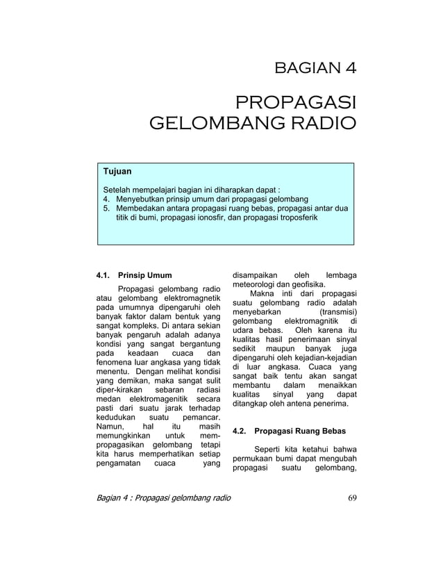 Bab 4 propagasi gelombang radio | PDF