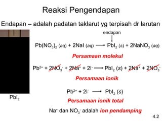 Bab 4 Reaksi dalam Larutan Berair | PPT