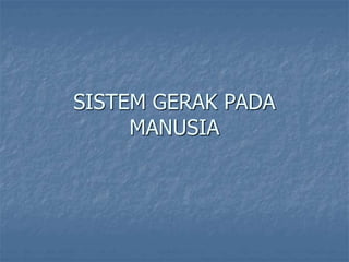 Sistem gerak pada manusia terdiri dari rangka dan otot | PPT