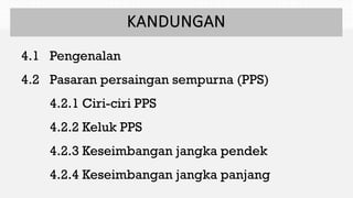 Bab 4 PASARAN PERSAINGAN SEMPURNA | PDF