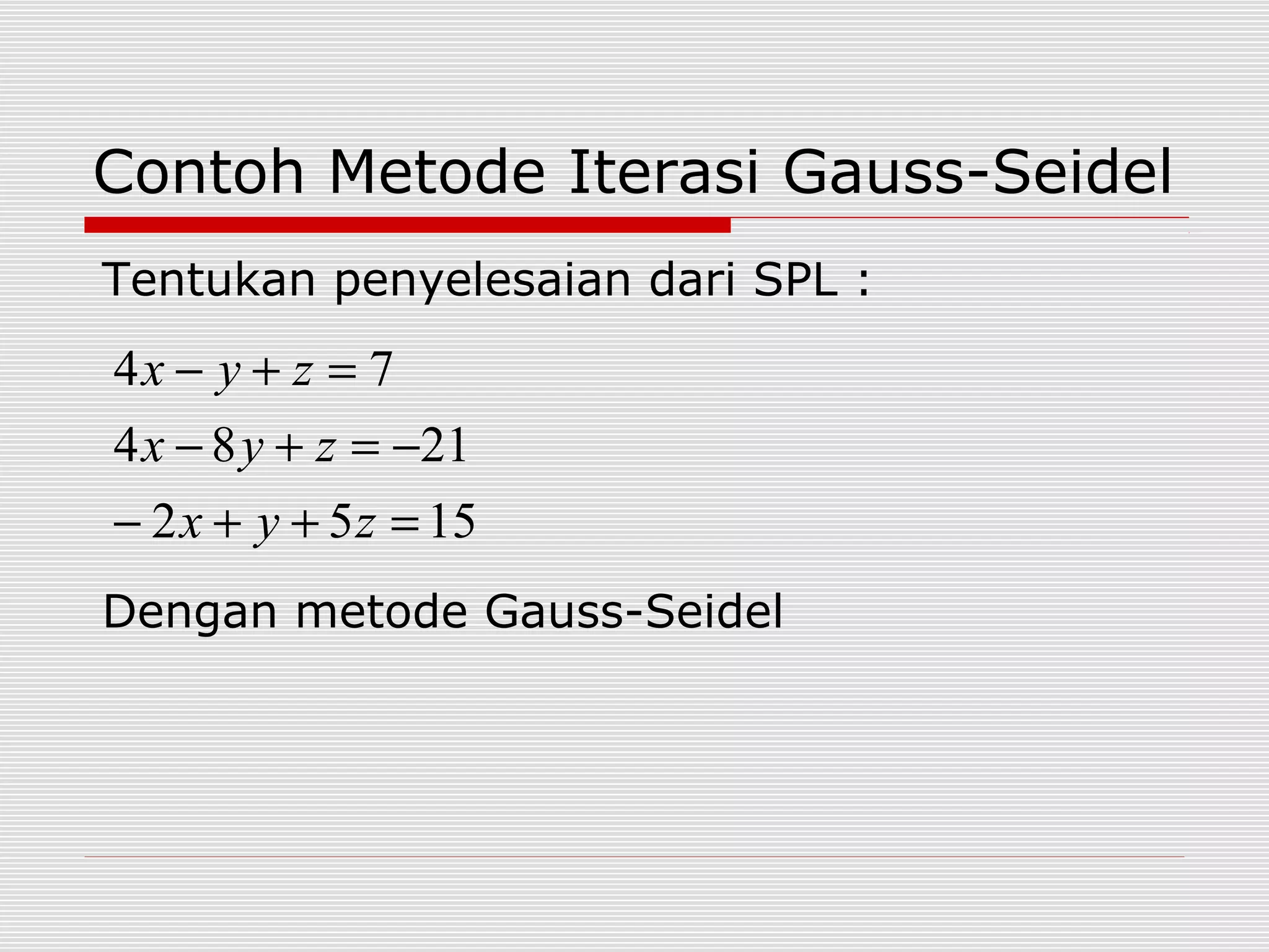 Bab 4 sistem persamaan linear | PPT