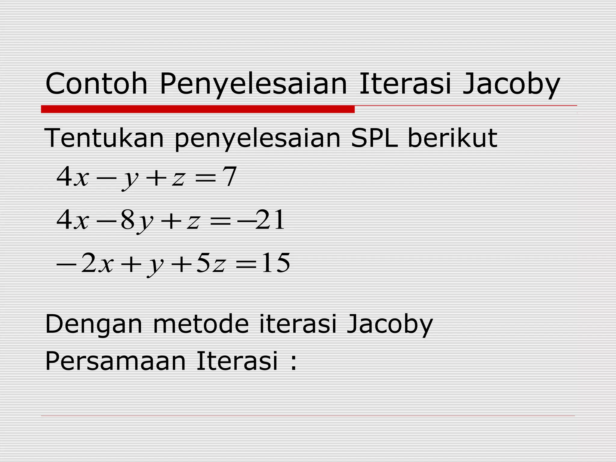 Bab 4 sistem persamaan linear | PPT