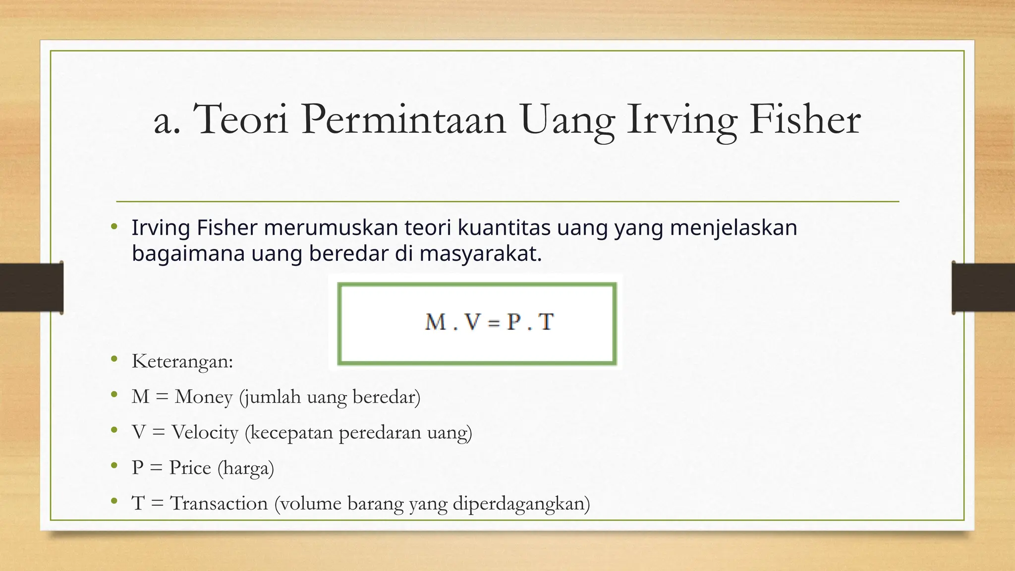 TEORI UANG, PERMINTAAN, PENAWARAN UANG, DAN INFLASI.pptx