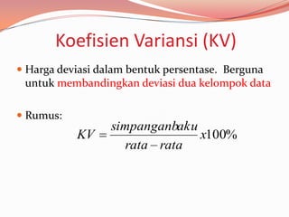 Bab 4 ukuran dispersi data | PPTX