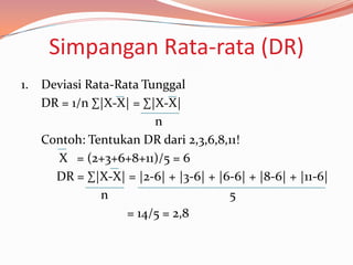 Bab 4 ukuran dispersi data | PPTX