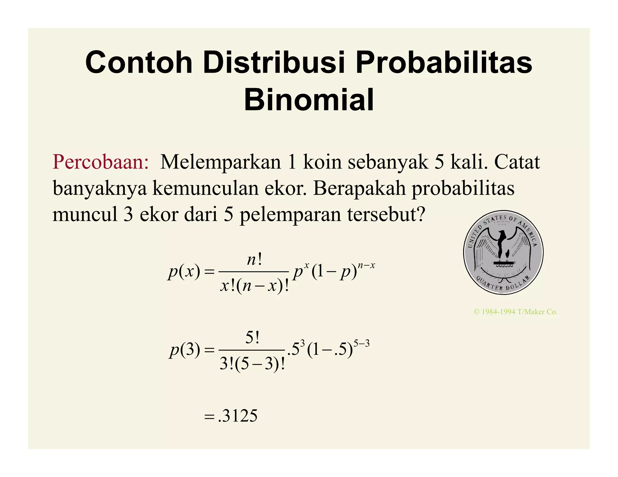 VARIABEL RANDOM & DISTRIBUSI PELUANG | PDF