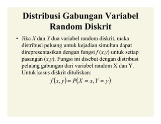 VARIABEL RANDOM & DISTRIBUSI PELUANG | PDF
