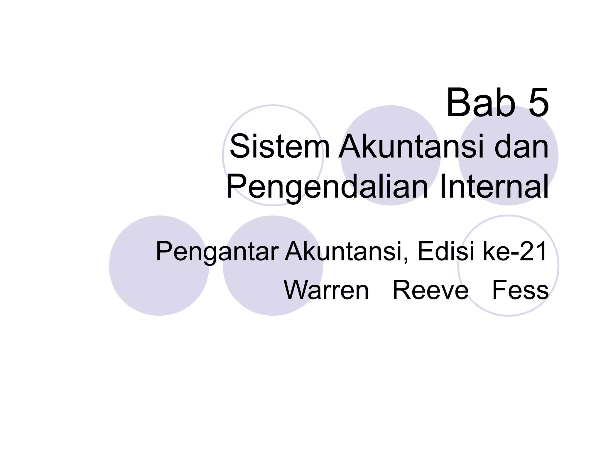 Akuntansi Dasar Bab 5 | PPT