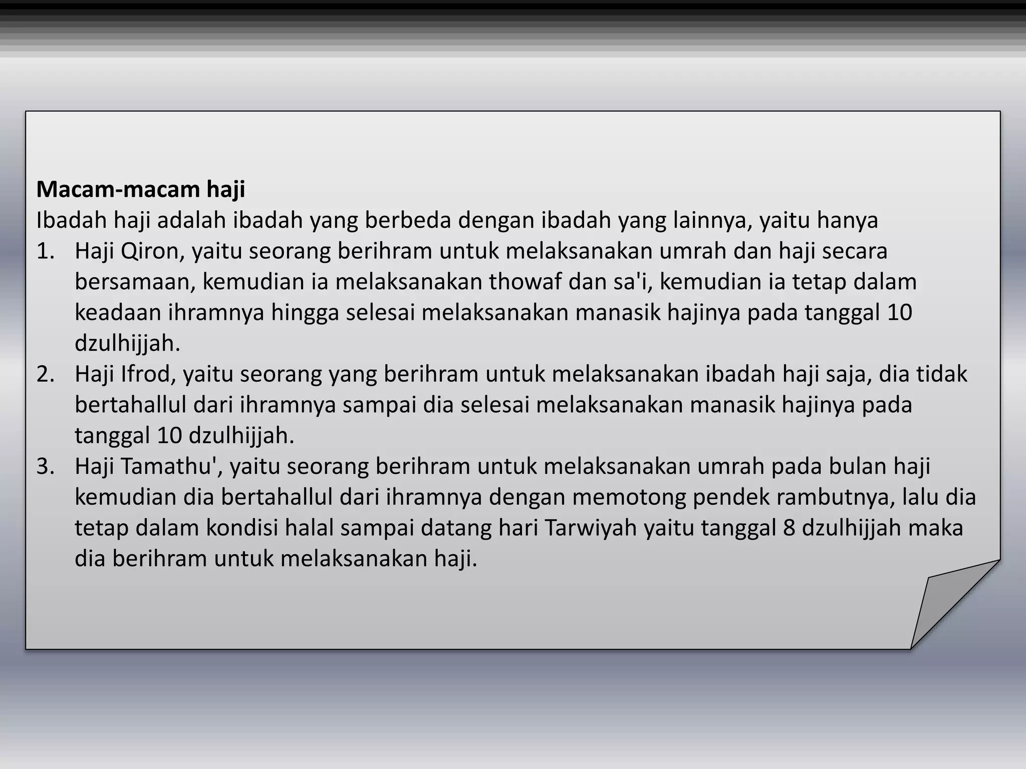 Materi fiqih "Haji dan Umrah" | PPTX