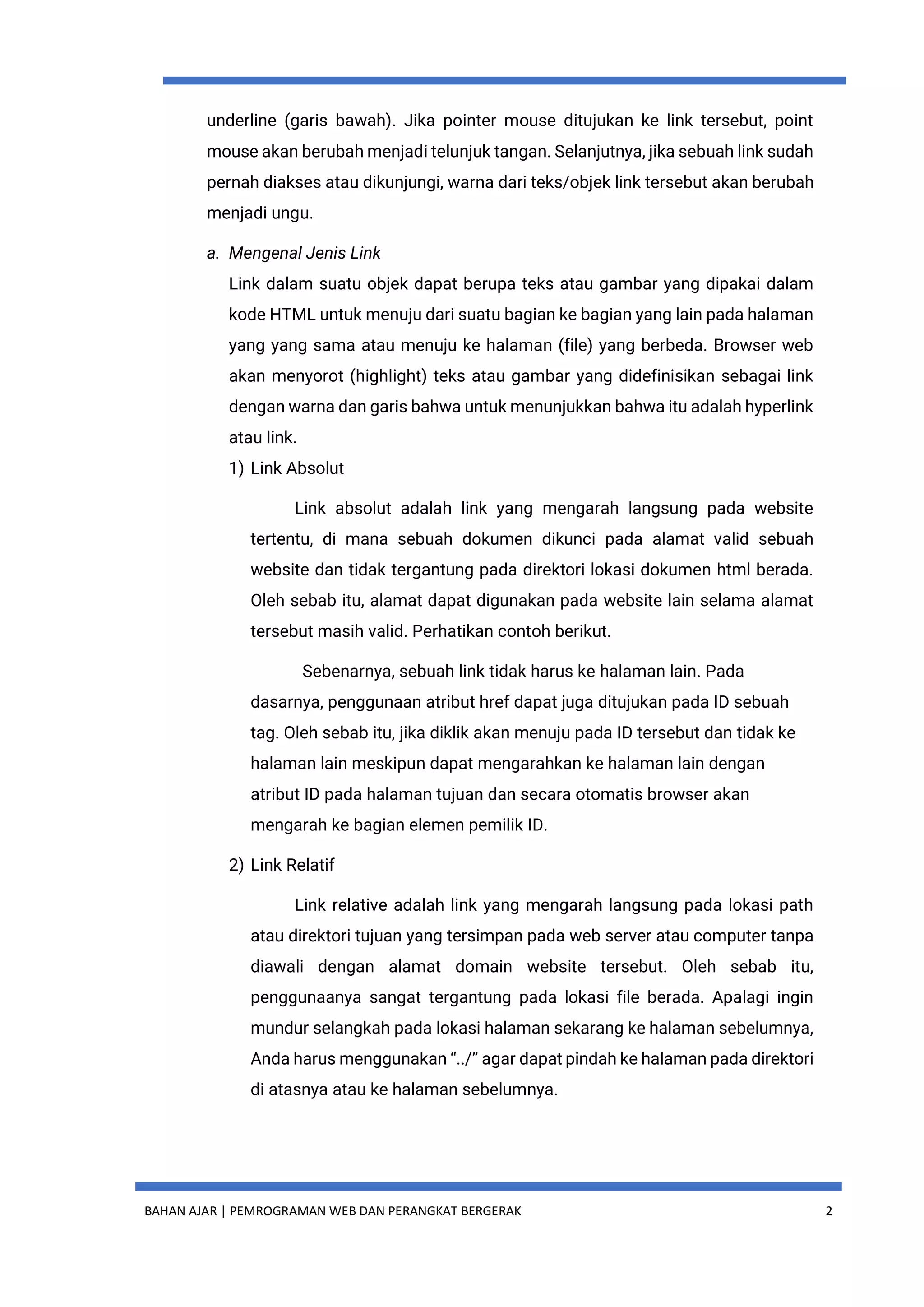 BAB V - FORMAT KAITAN DAN FORMULIR PADA HALAMAN WEB | PDF