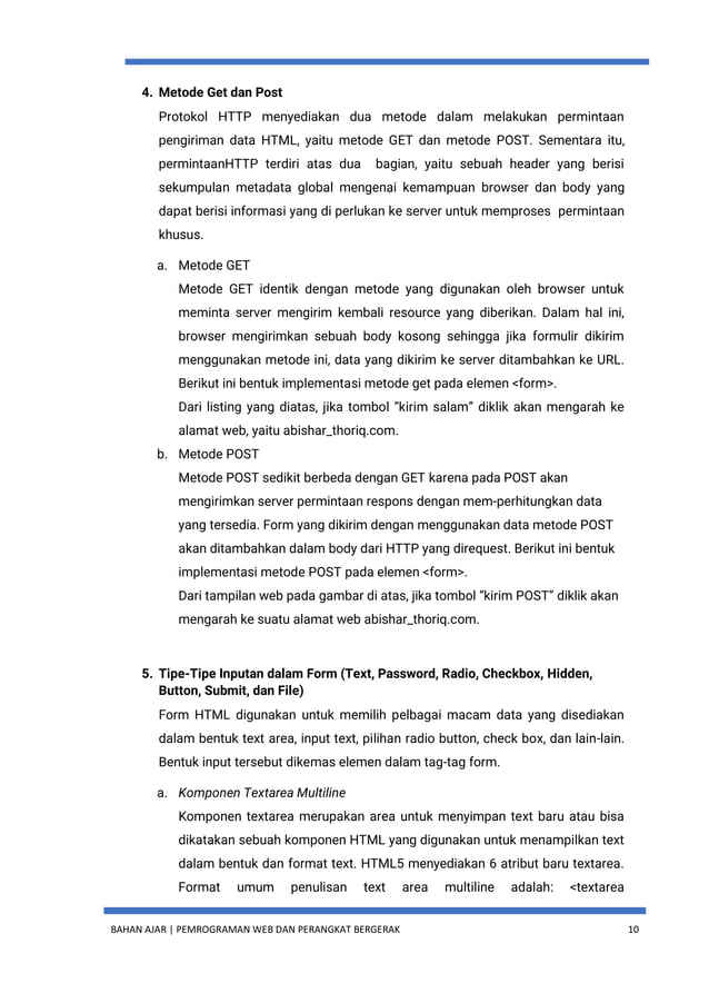 BAB V - FORMAT KAITAN DAN FORMULIR PADA HALAMAN WEB | PDF