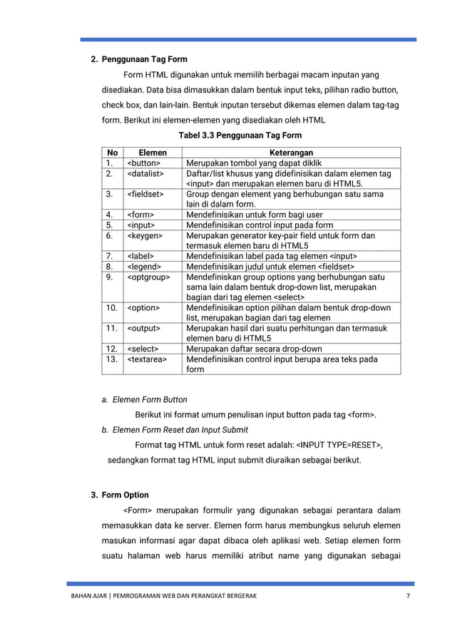 BAB V - FORMAT KAITAN DAN FORMULIR PADA HALAMAN WEB | PDF