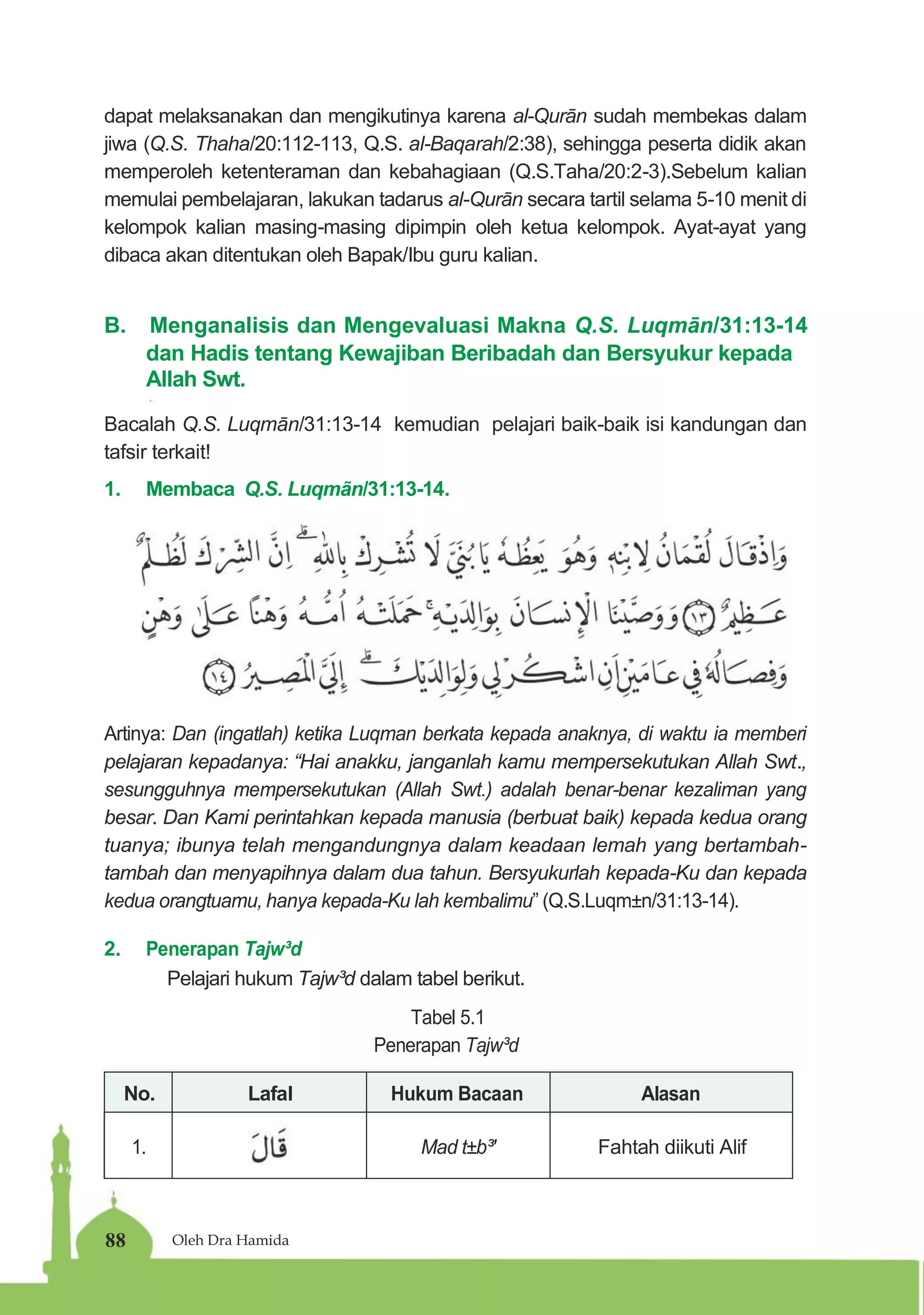 Bab 5 Menyembah Allah Swt. sebagai Ungkapan Rasa Syukur | PDF