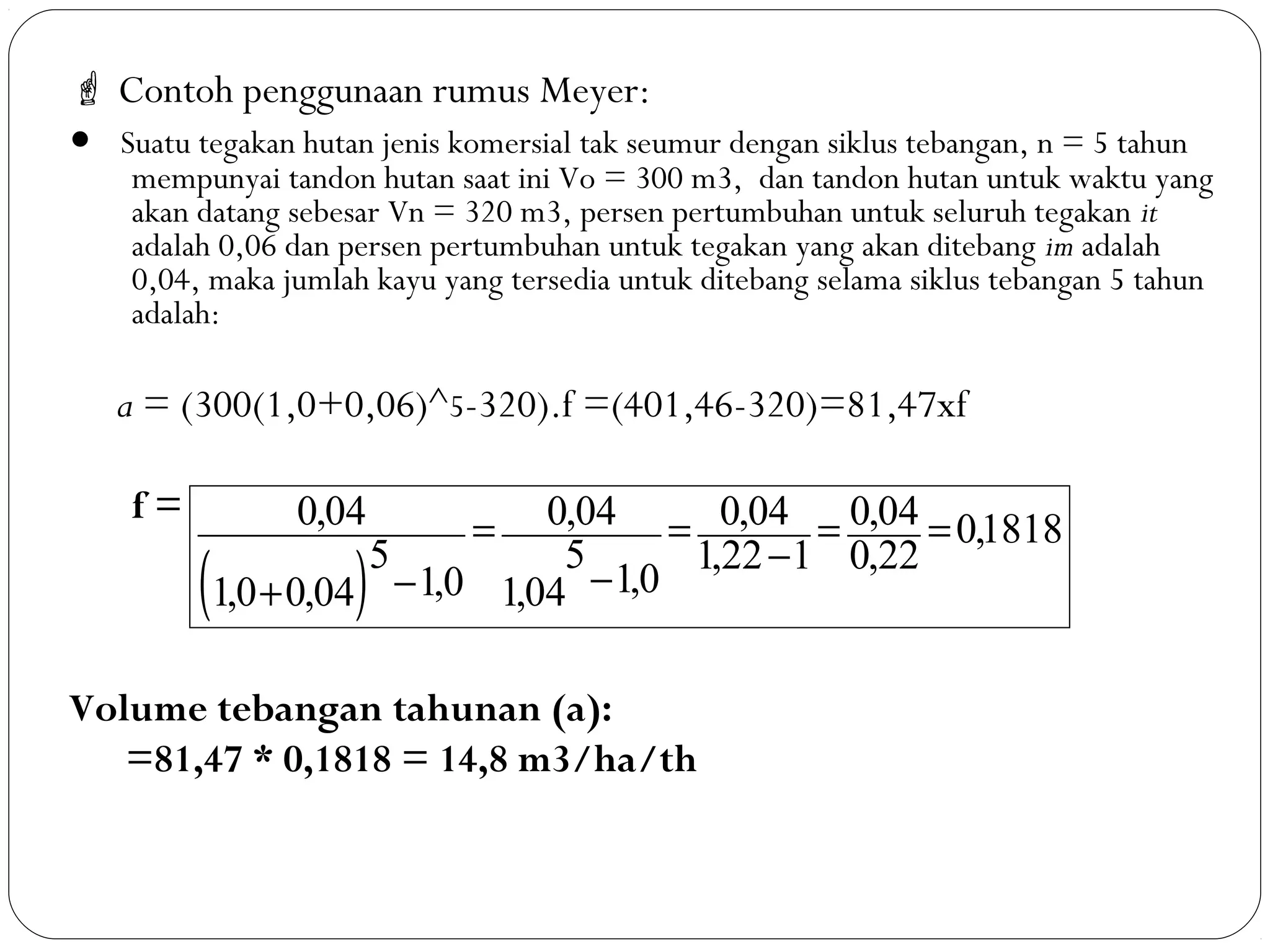 Bab 5 3. metode perhitungan etat | PPT