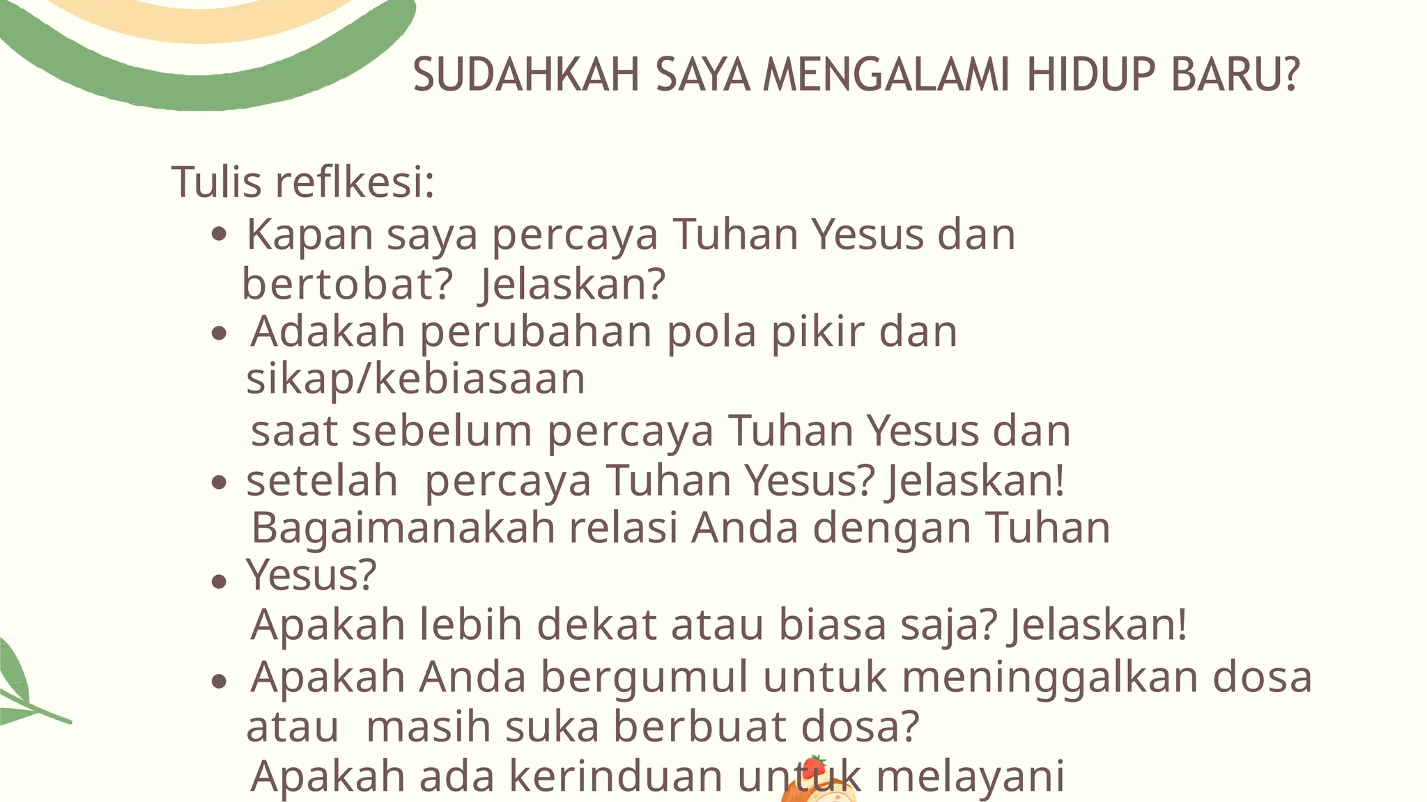 Bab 6 Makna Hidup Baru dalam Kristus Yesus Tuhan | PPTX