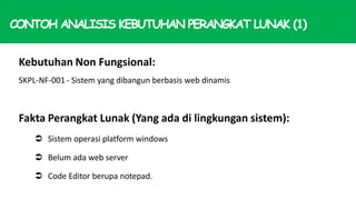 RPL 1 (Lama) - Analisis Kebutuhan Perangkat Lunak (2) | PDF