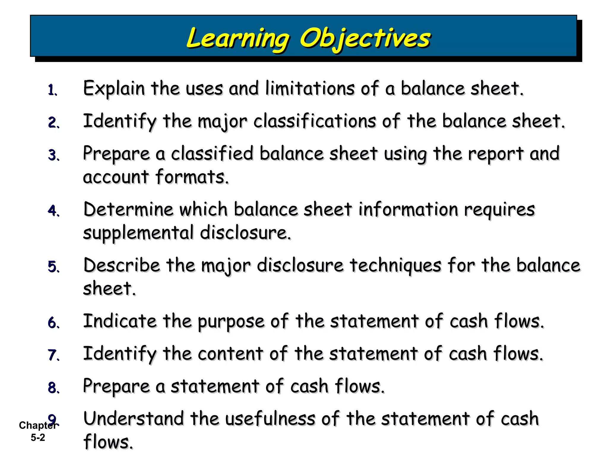 Bab 5 - Balance Sheet and Statement of Cash Flows | PPS