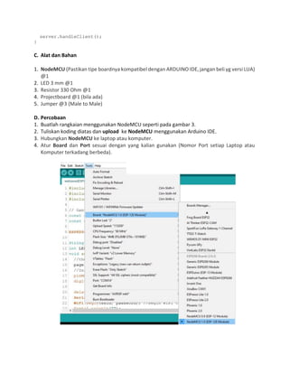 Kontrol LED melalui Web Server | PDF