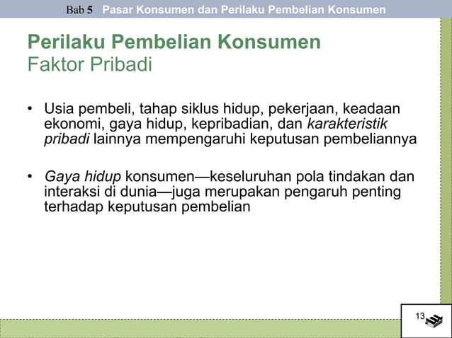 Bab 5 - Pasar Konsumen dan Perilaku Pembelian Konsumen | PPS