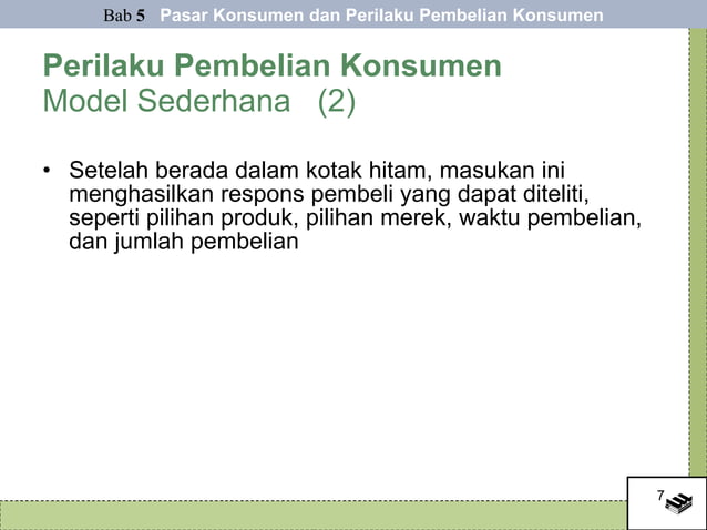 Bab 5 - Pasar Konsumen dan Perilaku Pembelian Konsumen | PPS