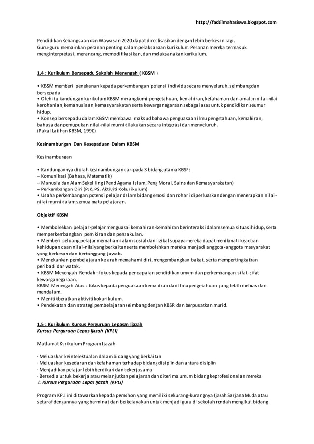 nota SPP Bab 5 | DOC