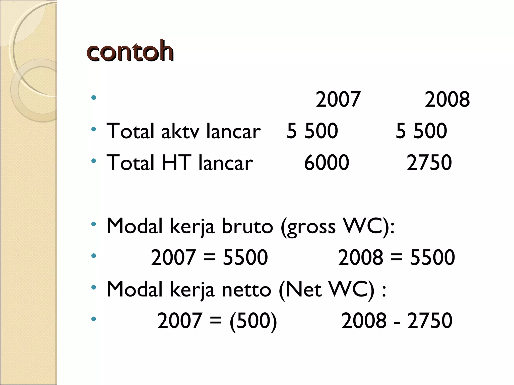 (Bab 5) analisis sumber dan modal kerja | PPT