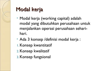 (Bab 5) analisis sumber dan modal kerja | PPT
