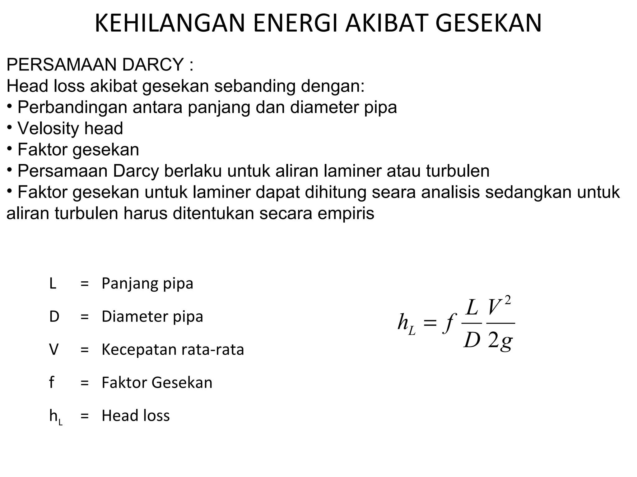 Bab 5 faktor gesekan | PPT