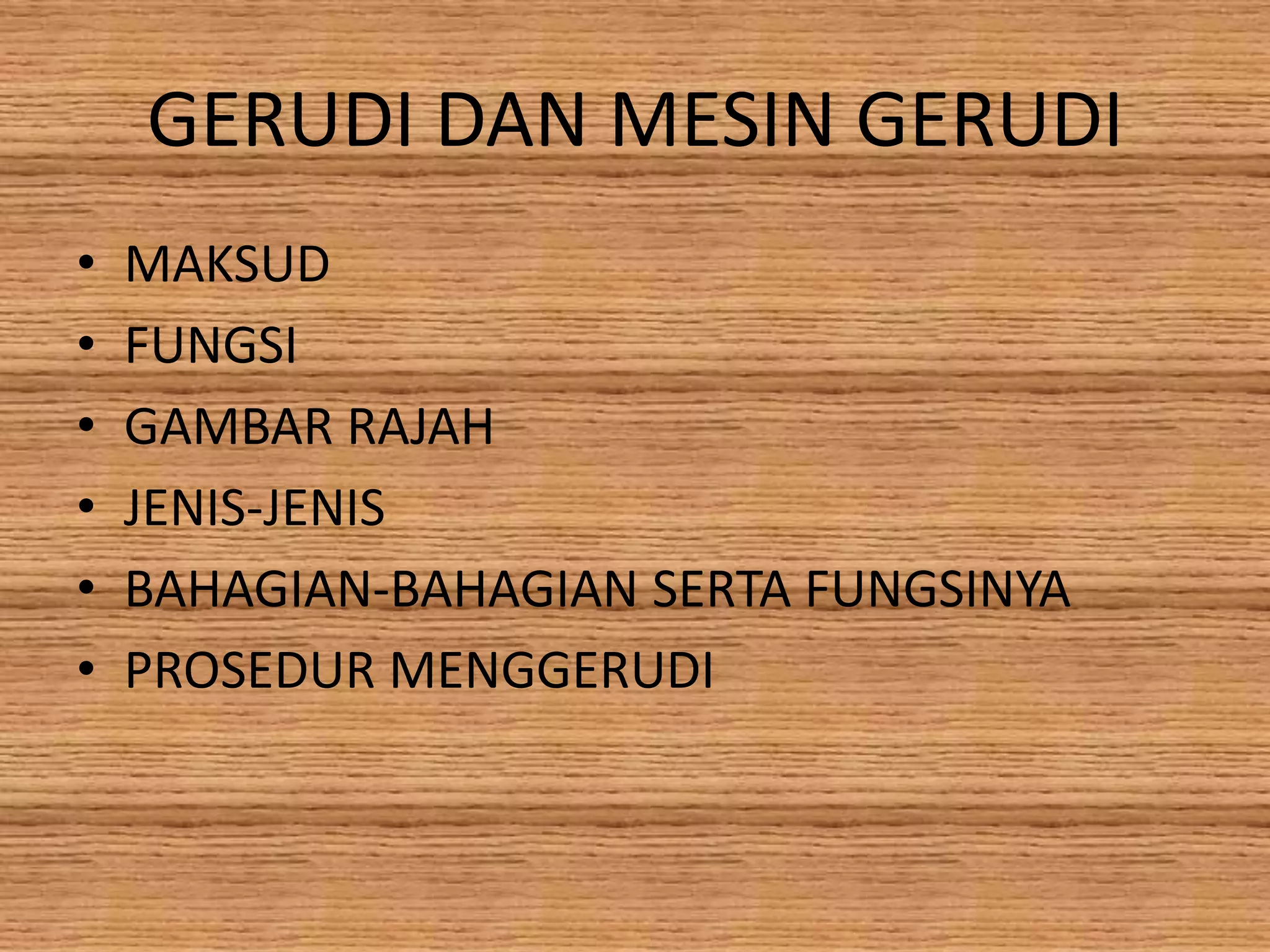 Bab 5 gerudi dan mesin gerudi | PPTX