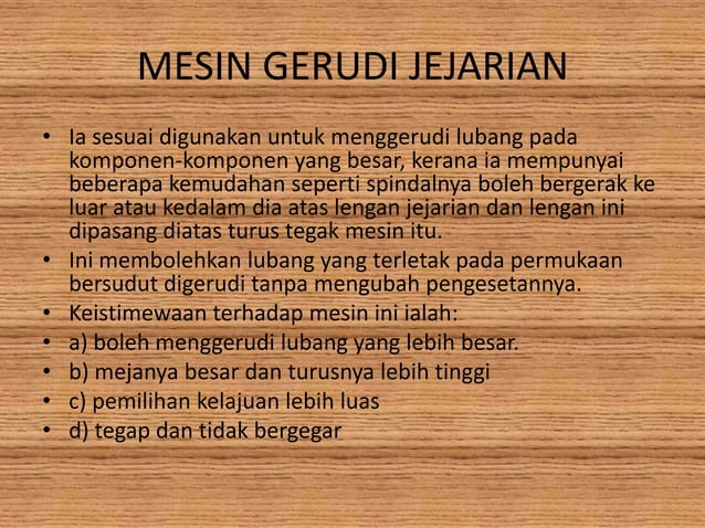 Bab 5 gerudi dan mesin gerudi | PPTX