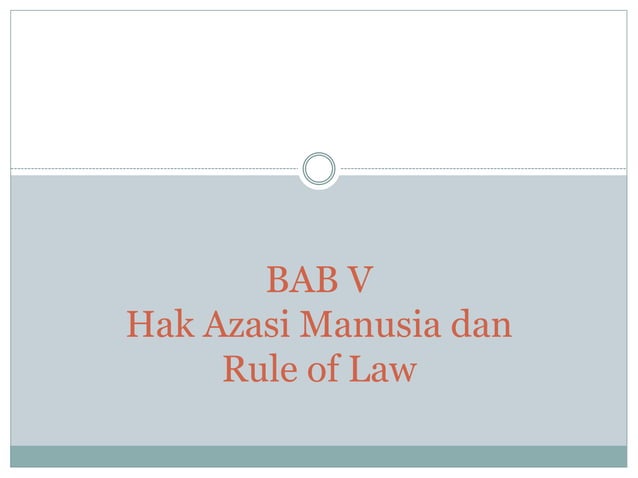 Bab 5 ham dan rule of the law | PDF