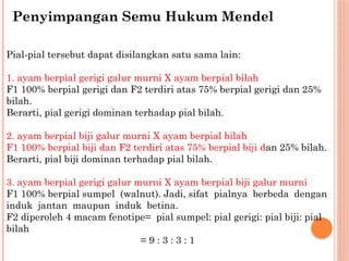 Pola Pewarisan Sifat Pada Hukum Mendel.. | PPTX