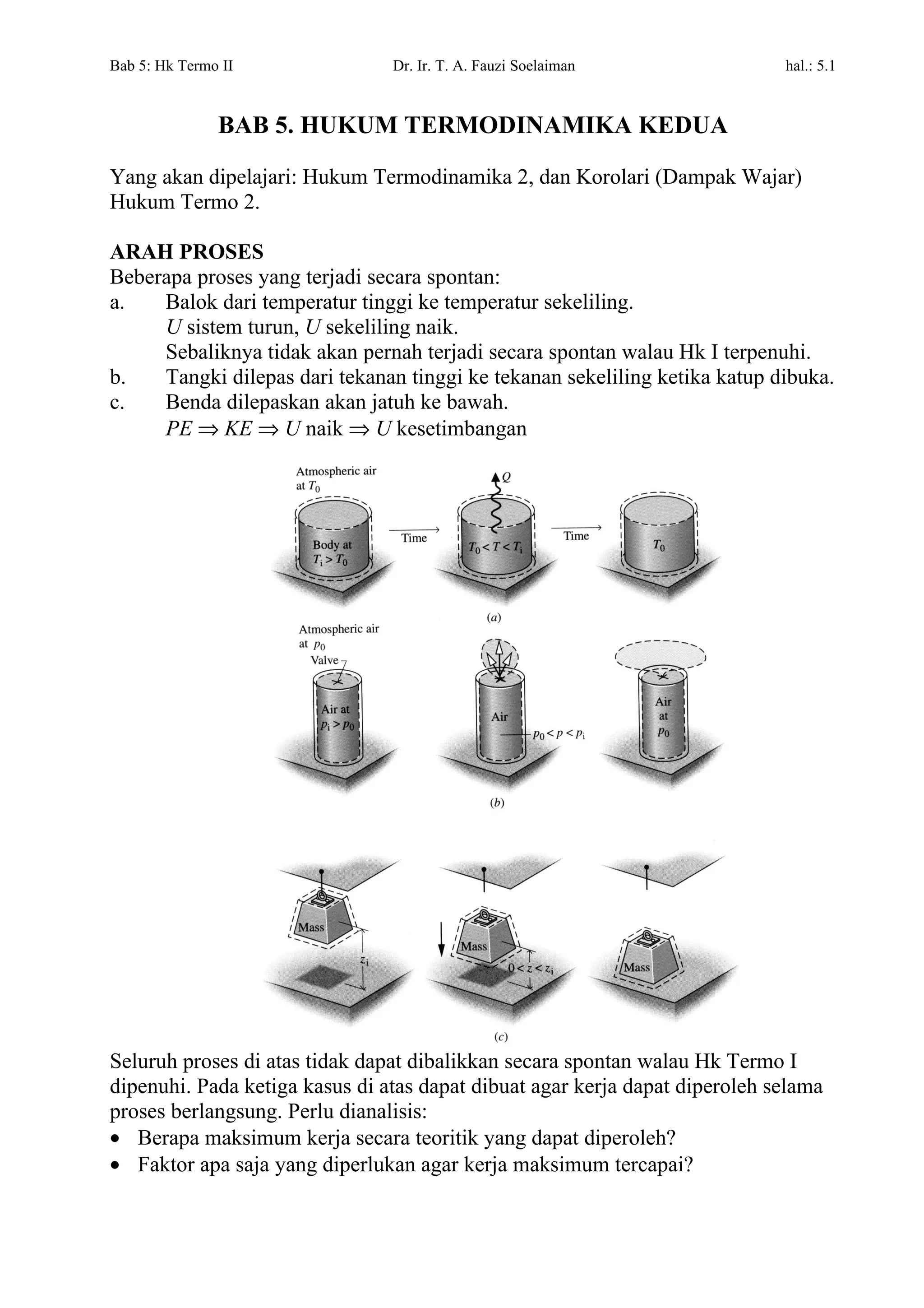Bab 5 hukum termodinamika kedua(2) | DOC