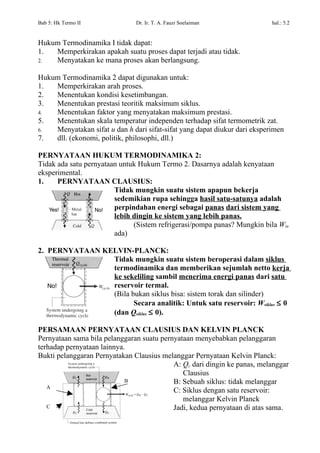 Bab 5 hukum termodinamika kedua(2) | DOC
