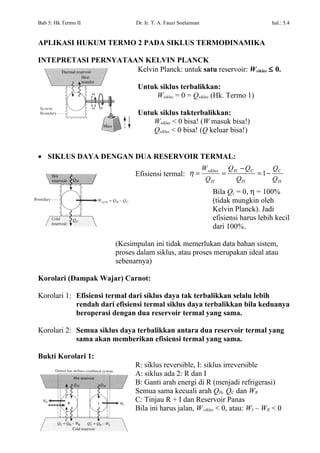 Bab 5 hukum termodinamika kedua(2) | DOC