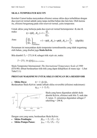 Bab 5 hukum termodinamika kedua(2) | DOC
