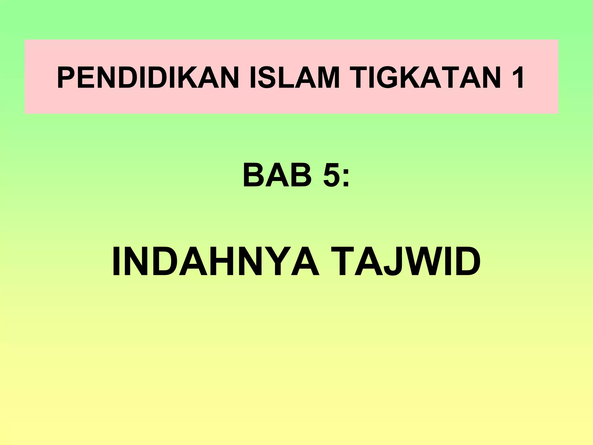 Bab 5 indahnya tajwid | PDF