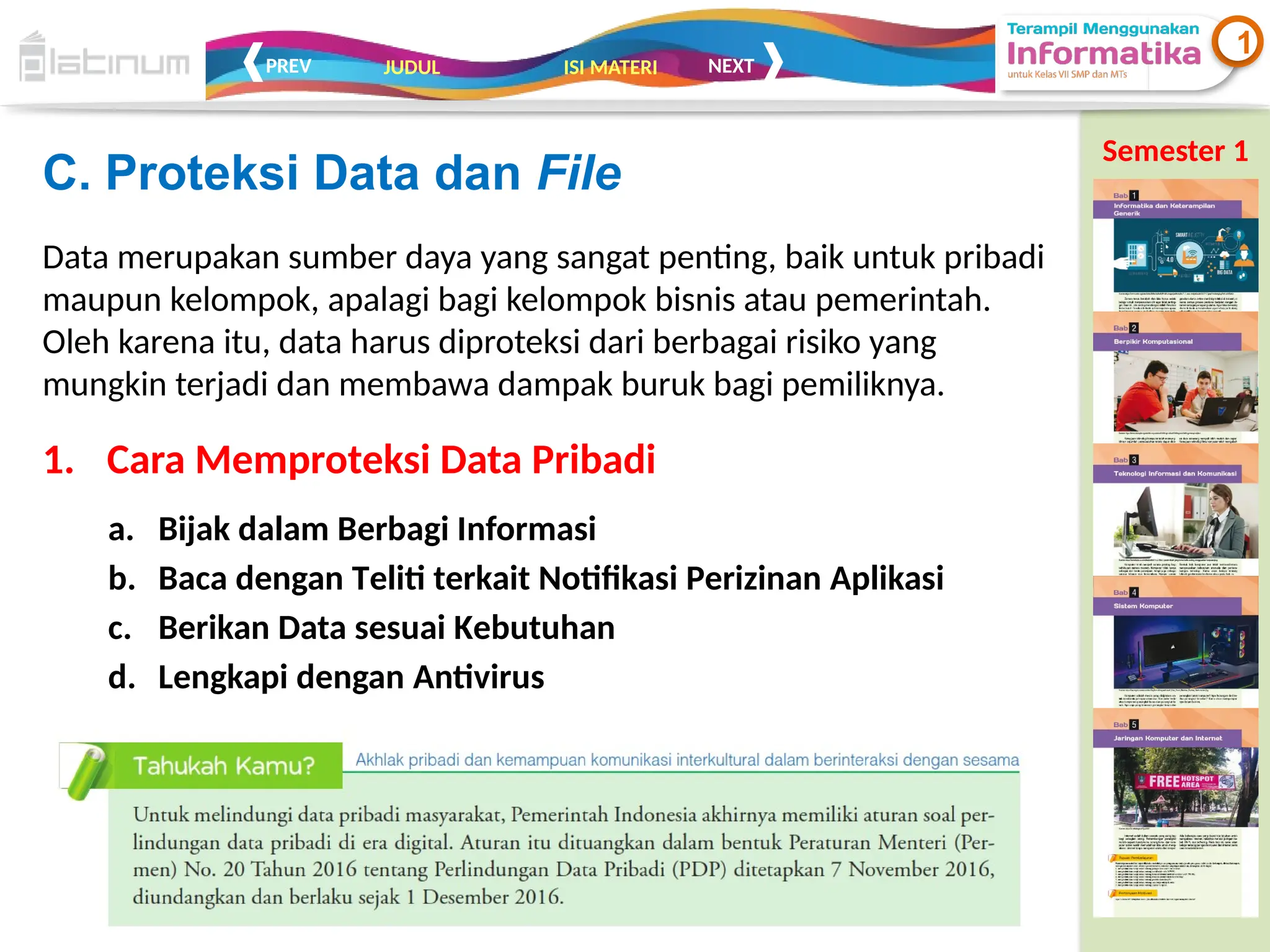 informatika kelas 7 , jaringan komputer, semester 1 | PPTX