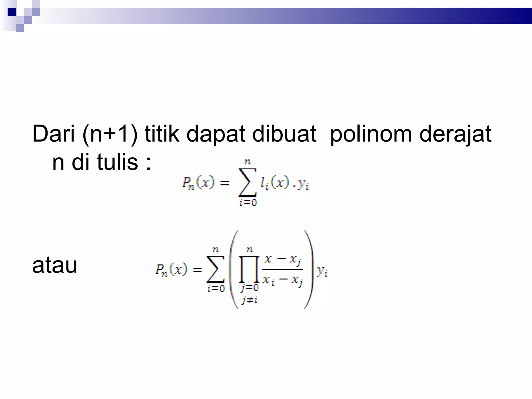 Bab 5 interpolasi | PPT