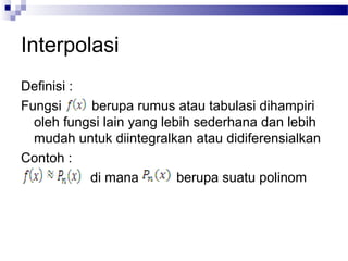 Bab 5 interpolasi | PPT