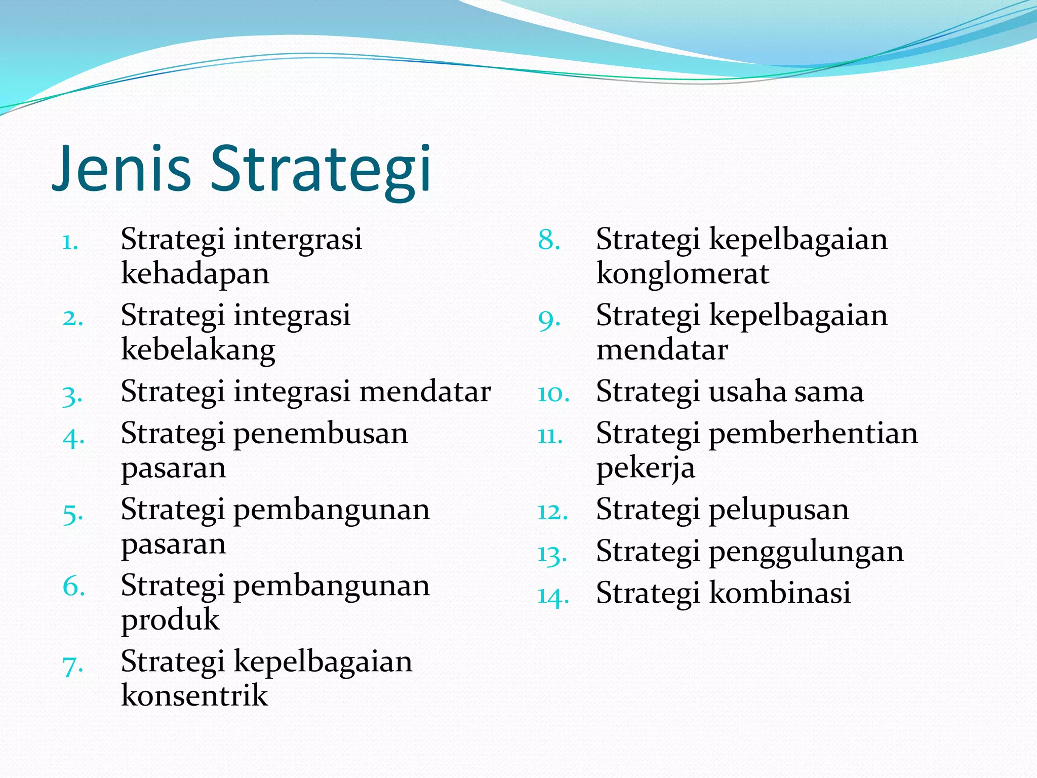 Jenis - Jenis Strategi | PPTX
