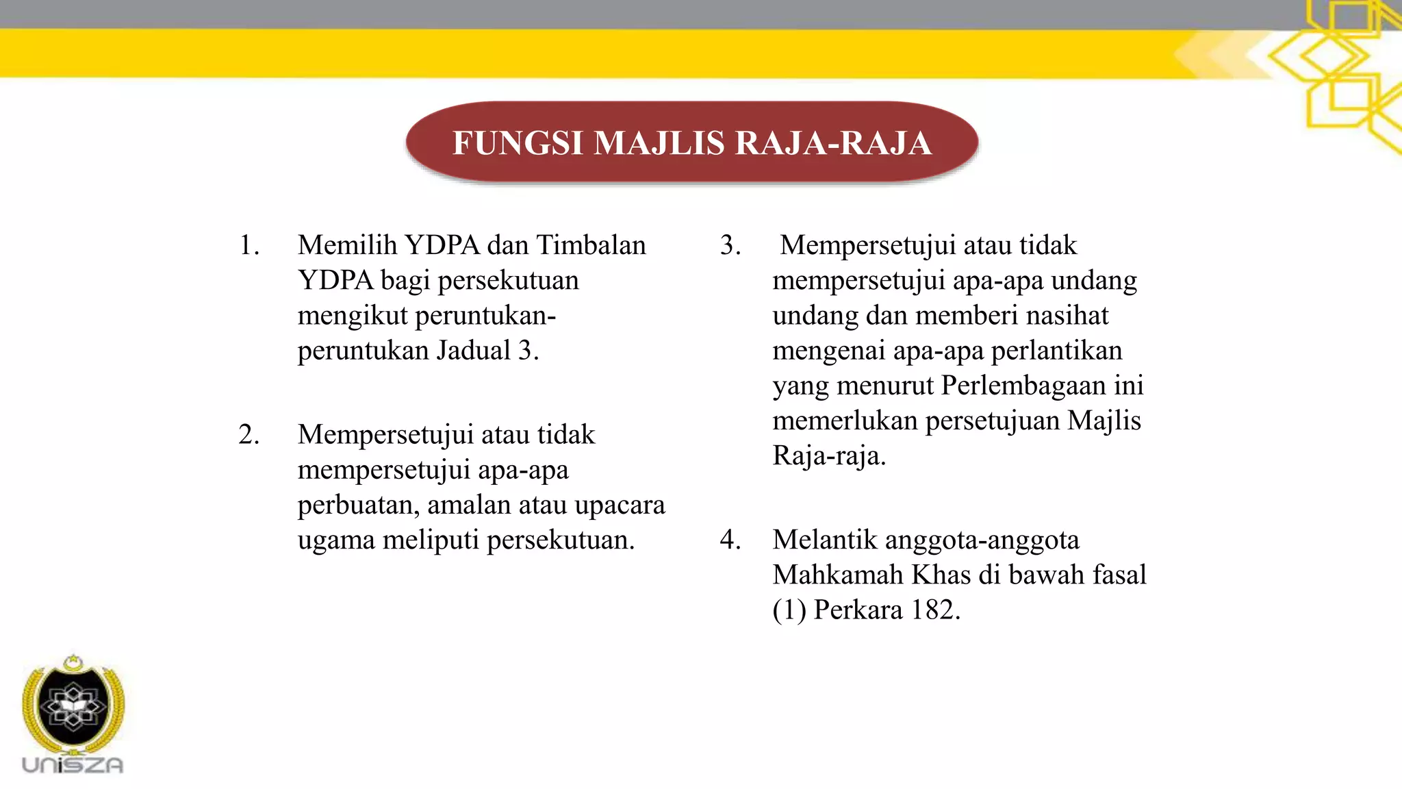 Bab 5 kedudukan dan kuasa raja dalam fatwa di malaysia | PPTX