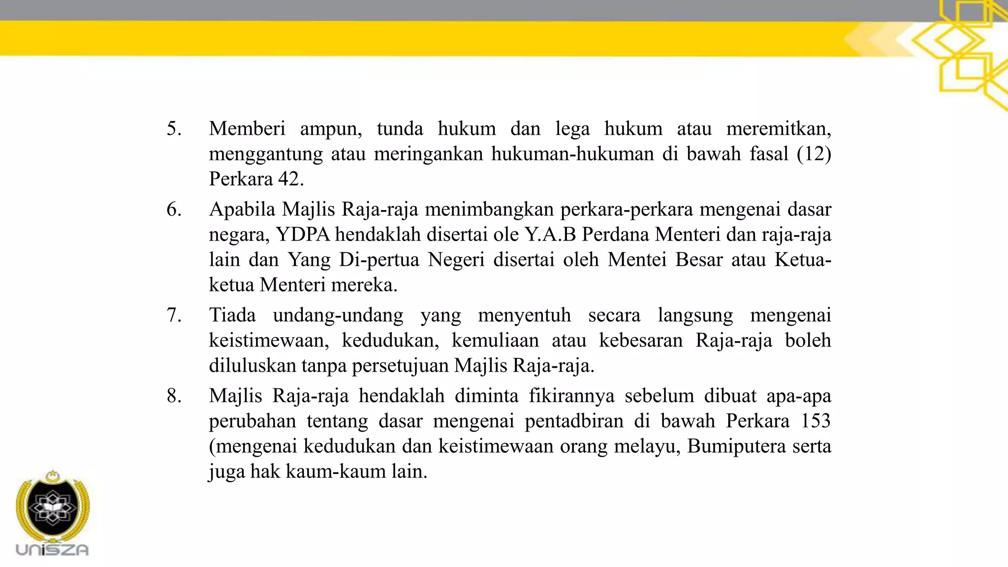 Bab 5 kedudukan dan kuasa raja dalam fatwa di malaysia | PPT