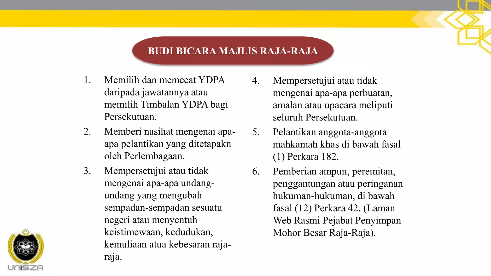 Bab 5 kedudukan dan kuasa raja dalam fatwa di malaysia | PPT