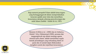 Bab 5 kedudukan dan kuasa raja dalam fatwa di malaysia | PPT