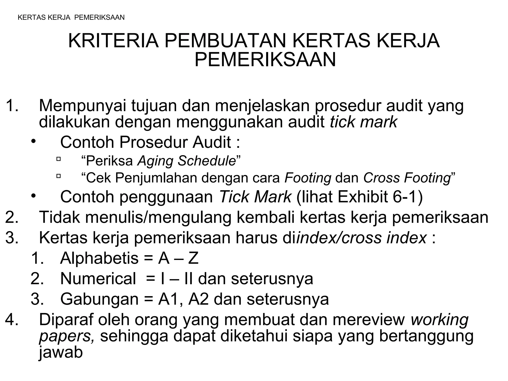 Bab 5 kertas kerja pemeriksaan | PPT